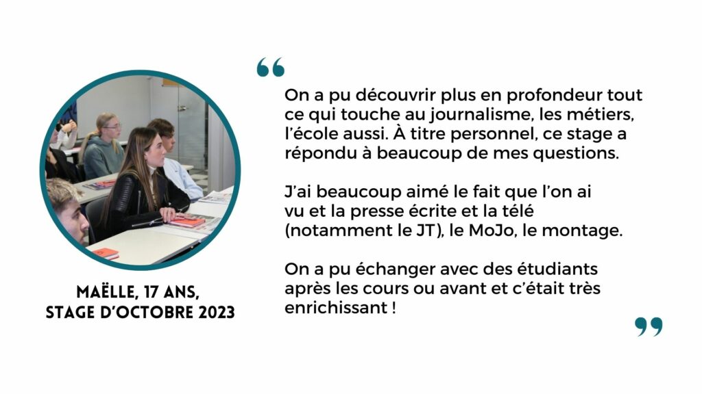 Stage de découverte au journalisme : Viens tester l'EDJ